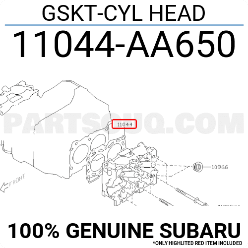GSKT-CYL HEAD 11044AA650 | Subaru Parts | PartSouq