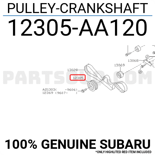 PULLEY-CRANKSHAFT 12305AA120 | Subaru Parts | PartSouq