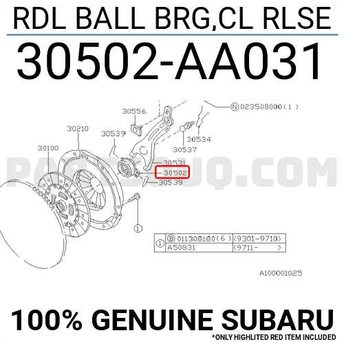 RDL BALL BRG,CL RLSE 30502AA031 | Subaru Parts | PartSouq