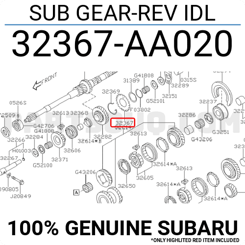 SUB GEAR-REV IDL 32367AA020 | Subaru Parts | PartSouq