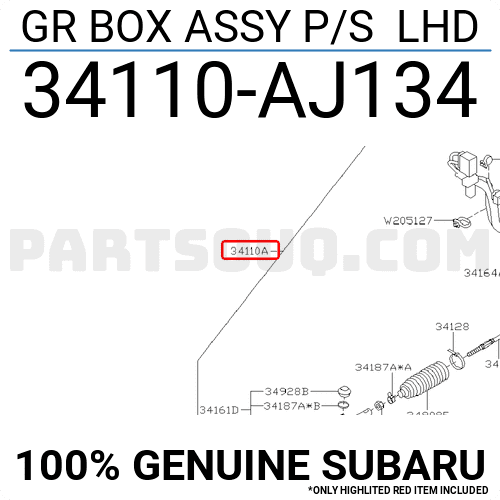 GR BOX ASSY P/S LHD 34110AJ134 | Subaru Parts | PartSouq