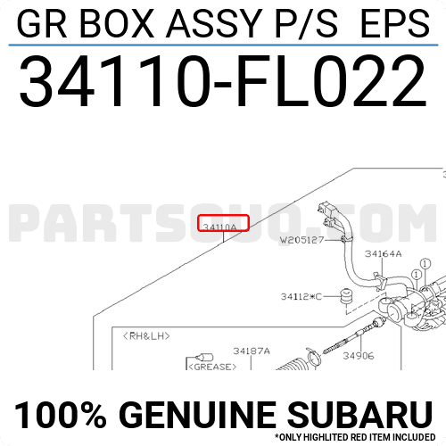 GR BOX ASSY P/S EPS 34110FL022 | Subaru Parts | PartSouq