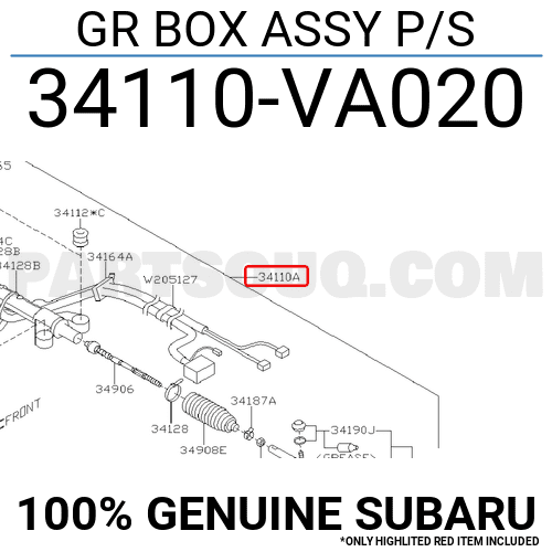 GR BOX ASSY P/S 34110VA020 | Subaru Parts | PartSouq