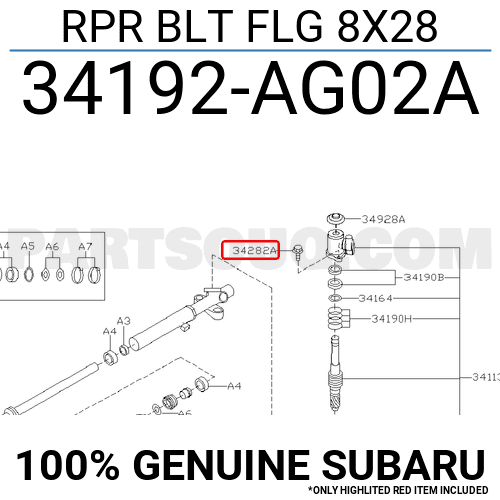 RPR BLT FLG 8X28 34192AG02A | Subaru Parts | PartSouq