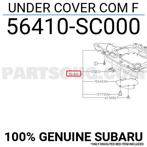 UNDER COVER COM F 56410SC000 | Subaru Parts | PartSouq