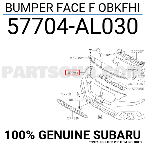 BUMPER FACE F OBKFHI 57704AL030 | Subaru Parts | PartSouq