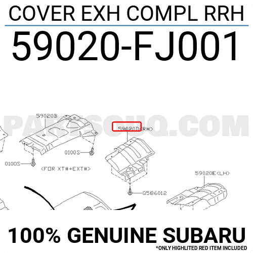 COVER EXH COMPL RRH 59020FJ001 | Subaru Parts | PartSouq