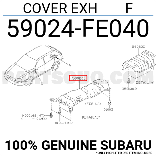 COVER EXH F 59024FE040 | Subaru Parts | PartSouq