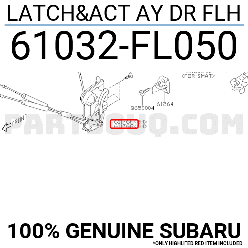LATCH&ACT AY DR FLH 61032FL050 | Subaru Parts | PartSouq