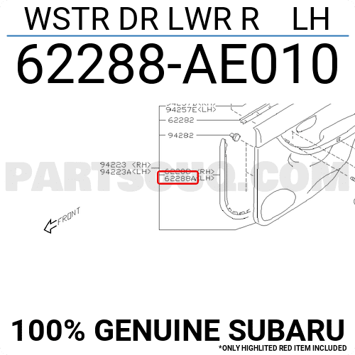 WSTR DR LWR R LH 62288AE010 | Subaru Parts | PartSouq