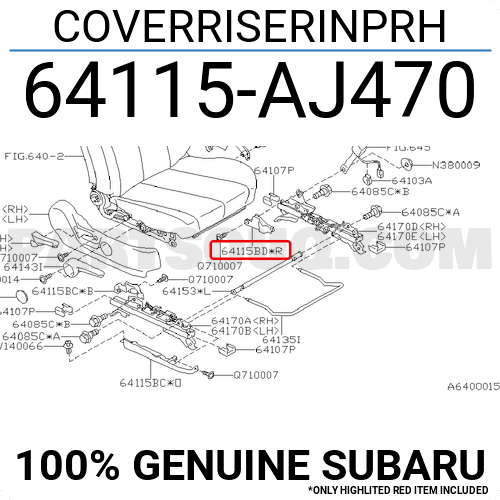 COVERRISERINPRH 64115AJ470 | Subaru Parts | PartSouq