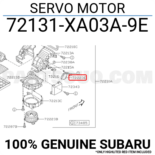 SERVO MOTOR 72131XA03A9E | Subaru Parts | PartSouq