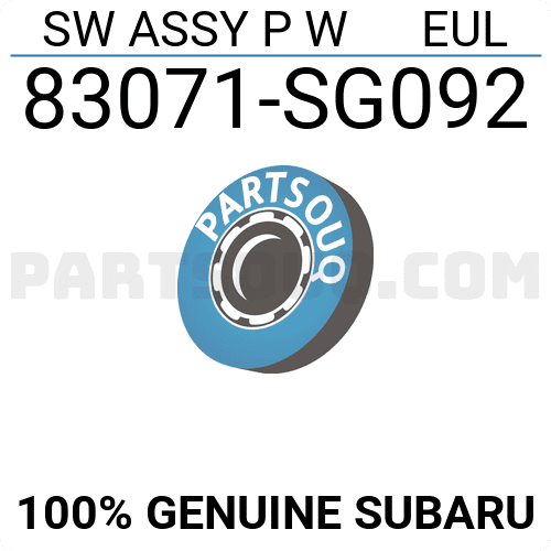 SW ASSY P W EUL 83071SG092 | Subaru Parts | PartSouq