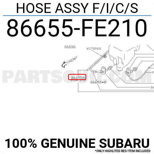 HOSE ASSY F/I/C/S 86655FE210 | Subaru Parts | PartSouq
