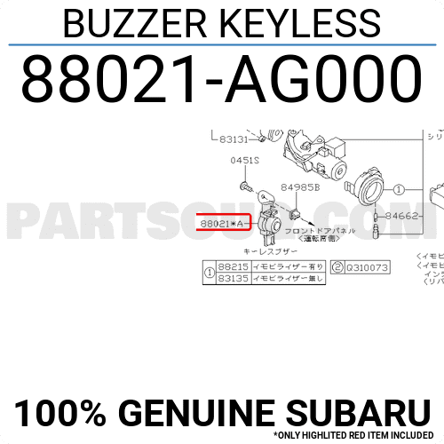 BUZZER KEYLESS 88021AG000 | Subaru Parts | PartSouq