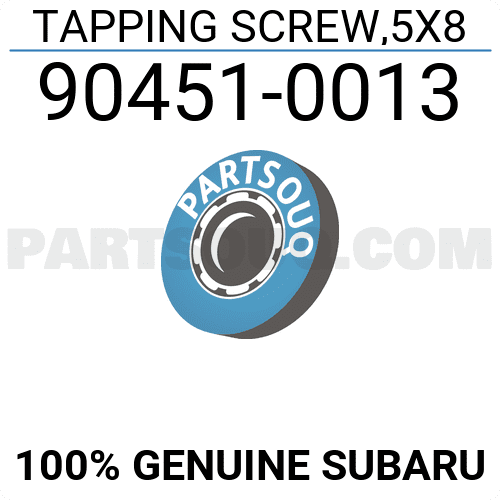TAPPING SCREW,5X8 904510013 | Subaru Parts | PartSouq