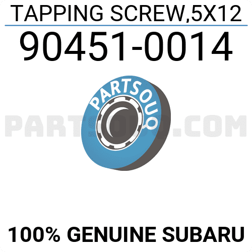 TAPPING SCREW,5X12 904510014 | Subaru Parts | PartSouq