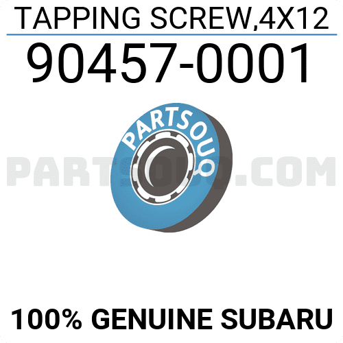 TAPPING SCREW,4X12 904570001 | Subaru Parts | PartSouq