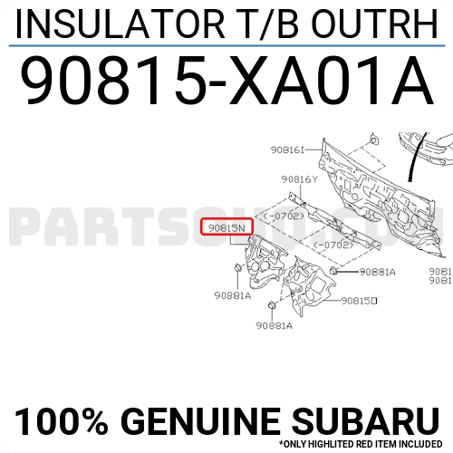 INSULATOR T/B OUTRH 90815XA01A | Subaru Parts | PartSouq