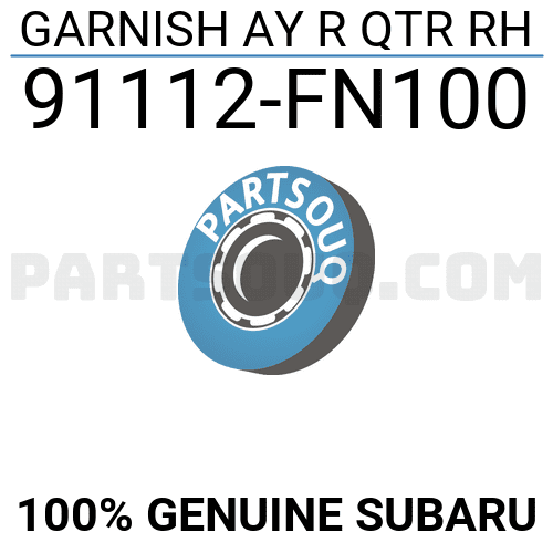 GARNISH AY R QTR RH 91112FN100 | Subaru Parts | PartSouq