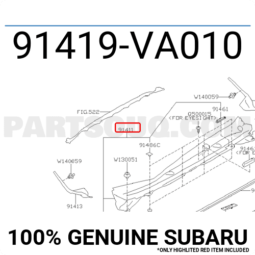 COWL PANEL ASSEMBLY 91419VA010 | Subaru Parts | PartSouq