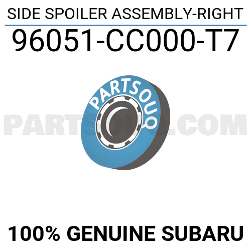 SIDE SPOILER ASSEMBLY-RIGHT 96051CC000T7 | Subaru Parts | PartSouq