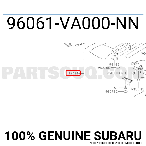 REAR SPOILER ASSEMBLY 96061VA000NN | Subaru Parts | PartSouq