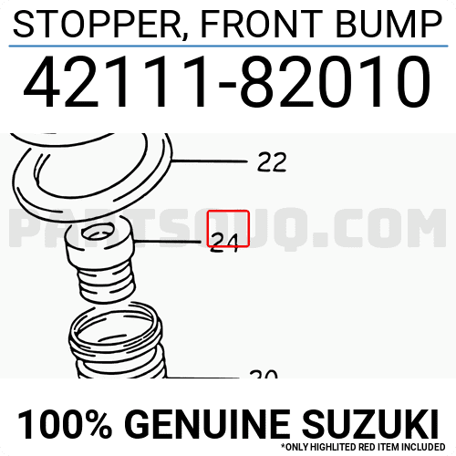 STOPPER, FRONT BUMP 4211182010 | Suzuki Parts | PartSouq
