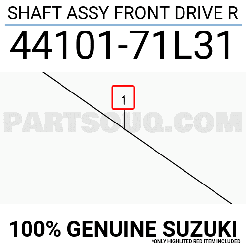 SHAFT ASSY FRONT DRIVE R 4410171L31 | Suzuki Parts | PartSouq