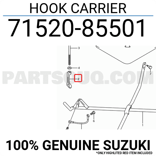 HOOK CARRIER 7152085501 | Suzuki Parts | PartSouq