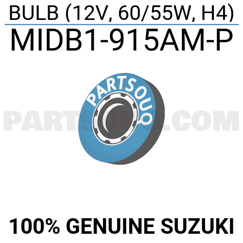 BULB (12V, 60/55W, H4) MIDB1915amp | Suzuki Parts | PartSouq