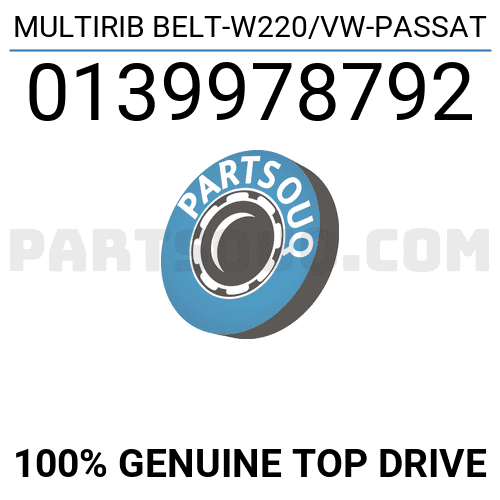 MULTIRIB BELT-W220/VW-PASSAT 0139978792 | TOP DRIVE Parts | PartSouq