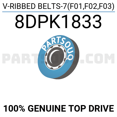 V-RIBBED BELTS-7(F01,F02,F03) 8DPK1833 | TOP DRIVE Parts | PartSouq