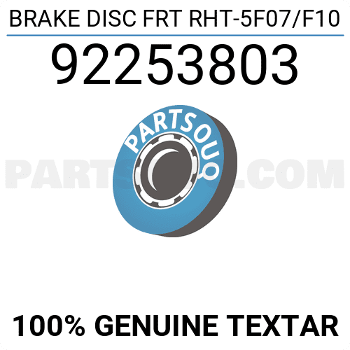 BRAKE DISC FRT RHT-5F07/F10 92253803 | Textar Parts | PartSouq