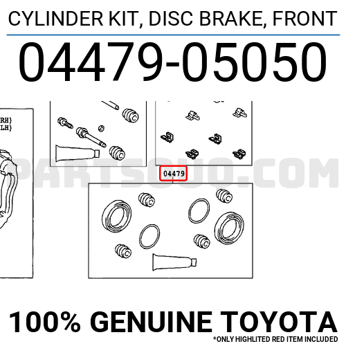 CYLINDER KIT, DISC BRAKE, FRONT 0447905050 | Toyota Parts | PartSouq