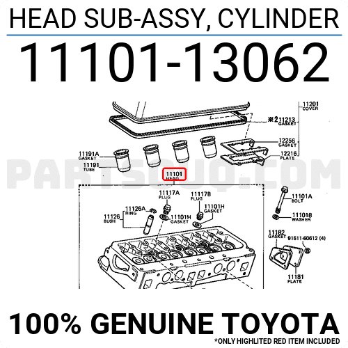 HEAD SUB-ASSY, CYLINDER 1110113062 | Toyota Parts | PartSouq