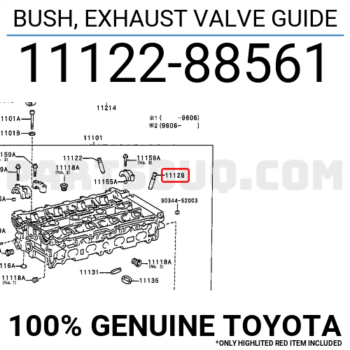 BUSH, EXHAUST VALVE GUIDE 1112288561 | Toyota Parts | PartSouq