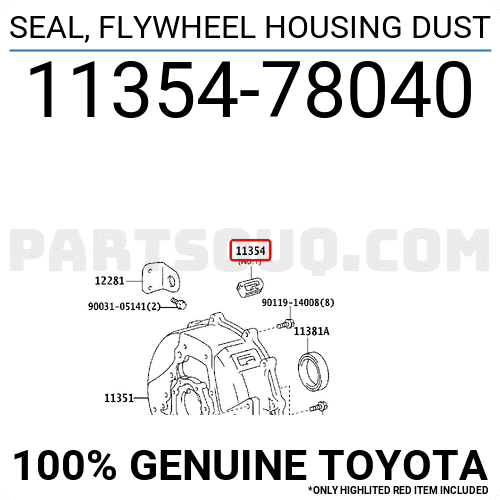 SEAL, FLYWHEEL HOUSING DUST 1135478040 | Toyota Parts | PartSouq