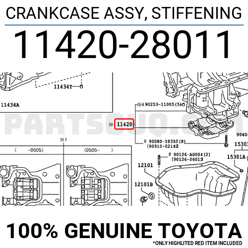 CRANKCASE ASSY, STIFFENING 1142028011 | Toyota Parts | PartSouq