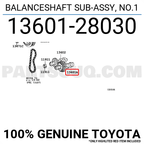 BALANCESHAFT SUB-ASSY, NO.1 1360128030 | Toyota Parts | PartSouq