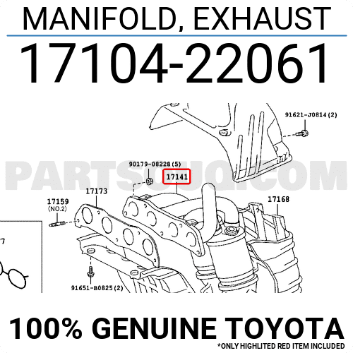 MANIFOLD, EXHAUST 1710422061 | Toyota Parts | PartSouq