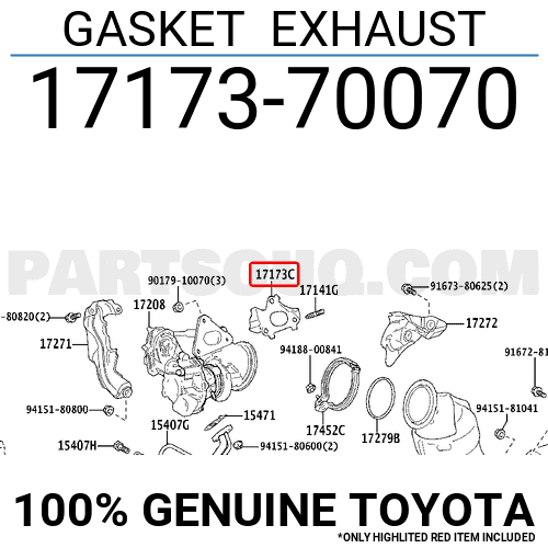 GASKET EXHAUST 1717370070 | Toyota Parts | PartSouq