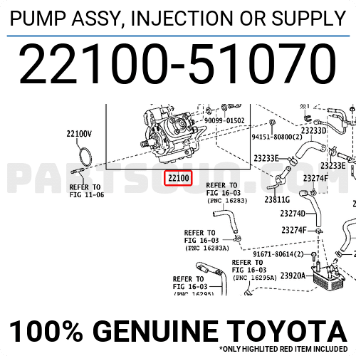 PUMP ASSY, INJECTION OR SUPPLY 2210051070 | Toyota Parts | PartSouq