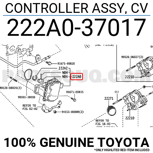 CONTROLLER ASSY, CV 222A037017 | Toyota Parts | PartSouq