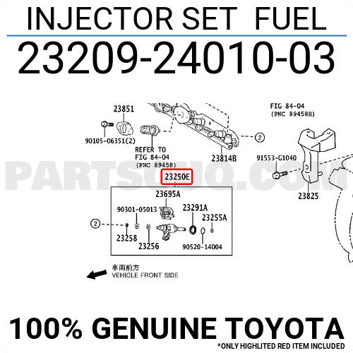 INJECTOR SET FUEL 232092401003 | Toyota Parts | PartSouq