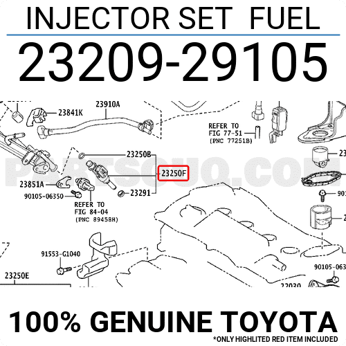 INJECTOR SET FUEL 2320929105 | Toyota Parts | PartSouq