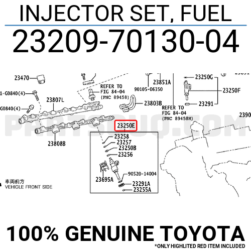 INJECTOR SET, FUEL 232097013004 | Toyota Parts | PartSouq