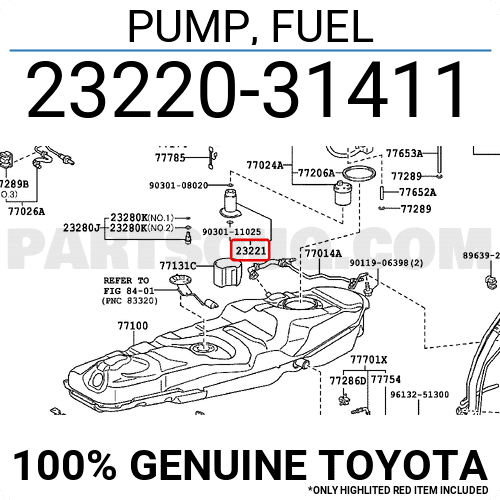 PUMP, FUEL 2322031411 | Toyota Parts | PartSouq