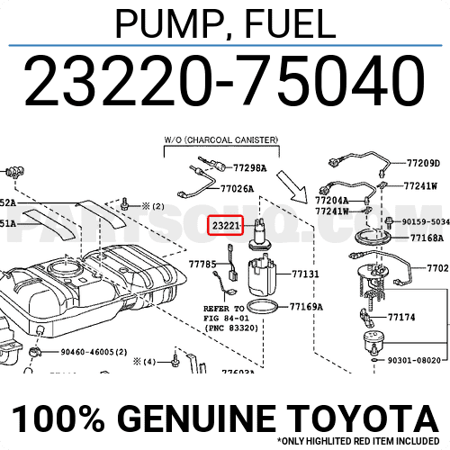 PUMP, FUEL 2322075040 | Toyota Parts | PartSouq