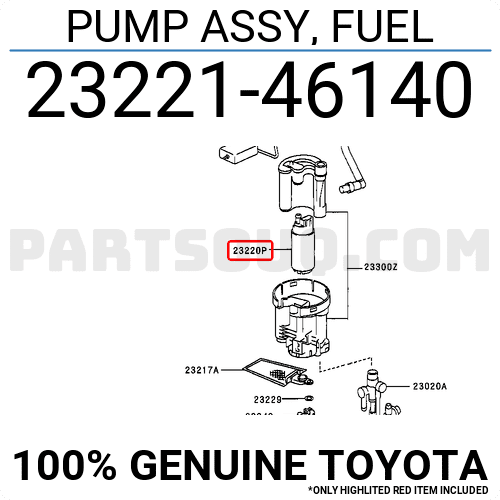 PUMP ASSY, FUEL 2322146140 | Toyota Parts | PartSouq